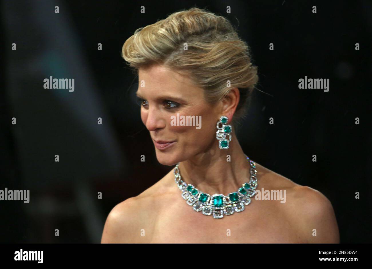 Emilia Fox seen arriving for the BAFTA Film Awards at the Royal Opera ...