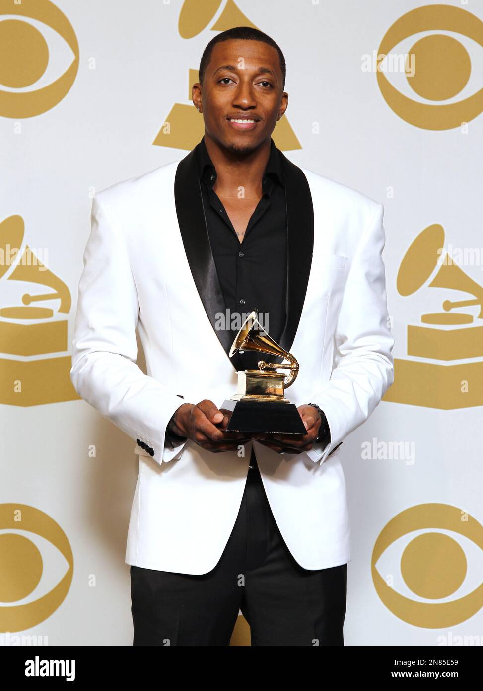 LeCrae poses backstage with the best gospel album award for "Gravity ...