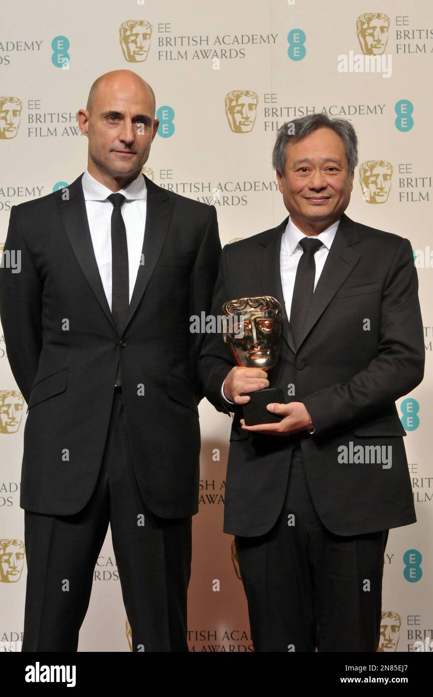 Mark Strong and Ang Lee, accepting Cluadio Miranda Best Cinematography ...