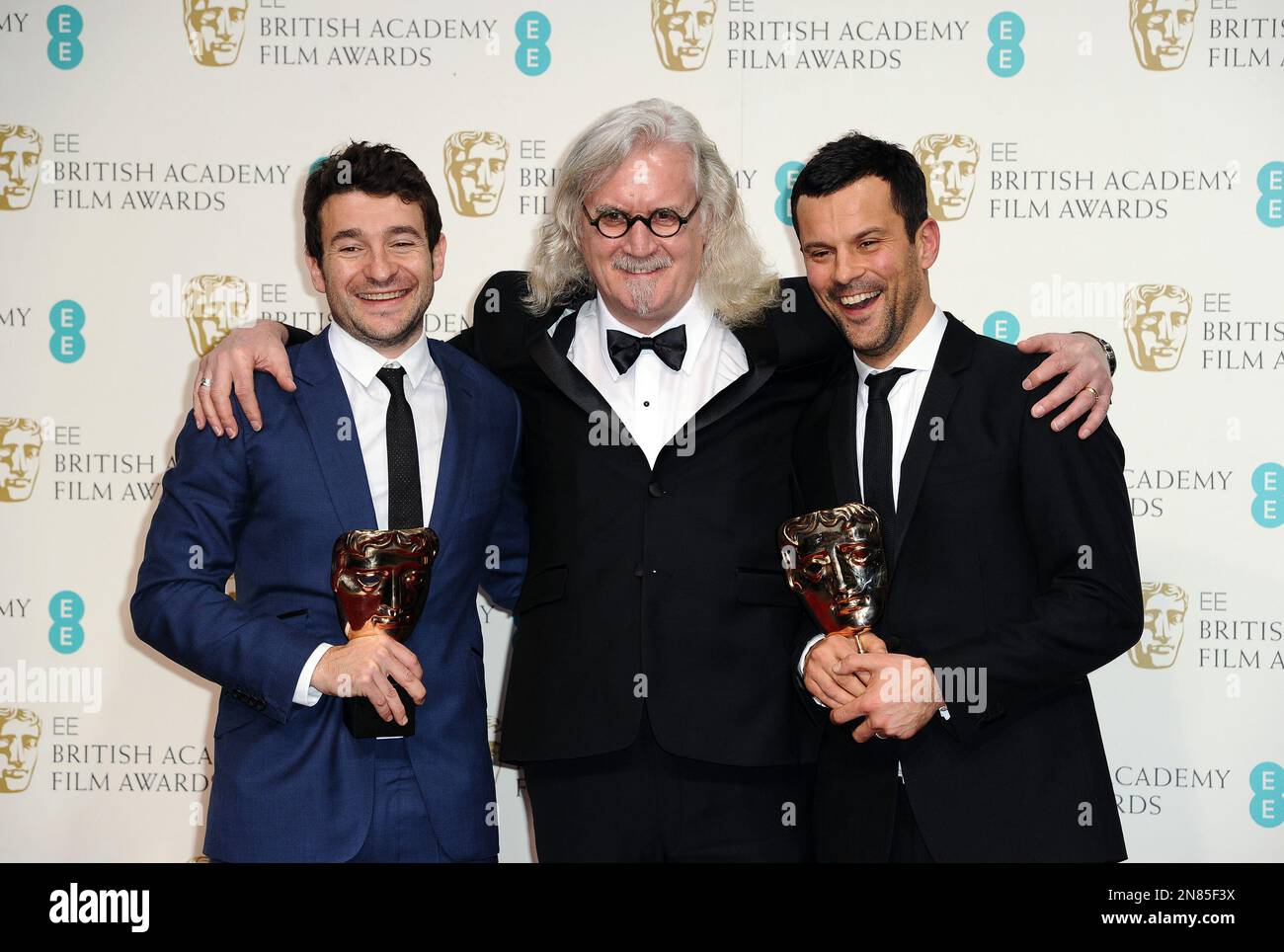 Director Bart Layton, left, and producer Dimitri Doganis, right, pose ...