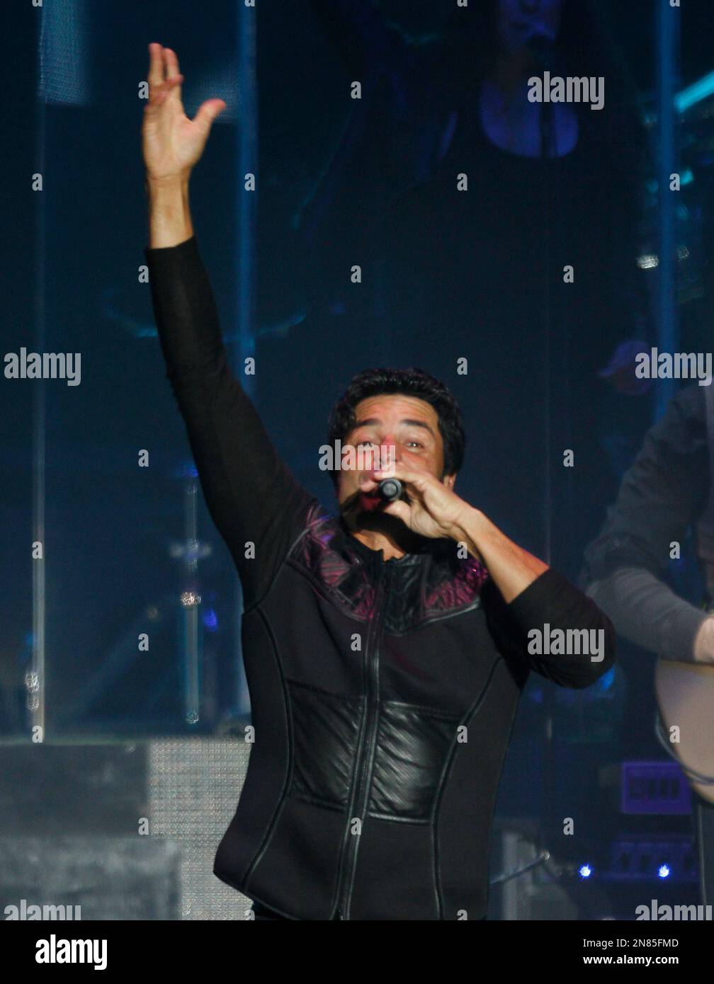 Puerto Rican pop singer Chayanne performs during a free open air ...