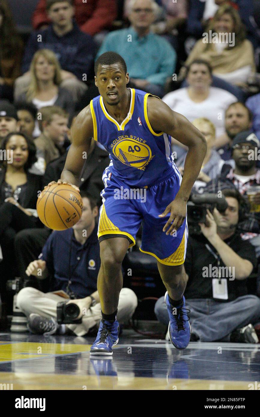 Golden State Warriors forward Harrison Barnes moves the ball during the ...