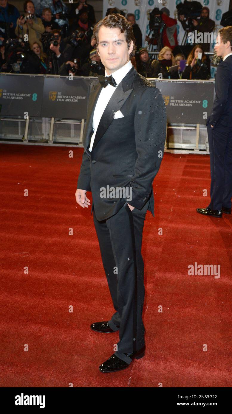 Henry Cavill seen arriving for the BAFTA Film Awards at the Royal Opera ...