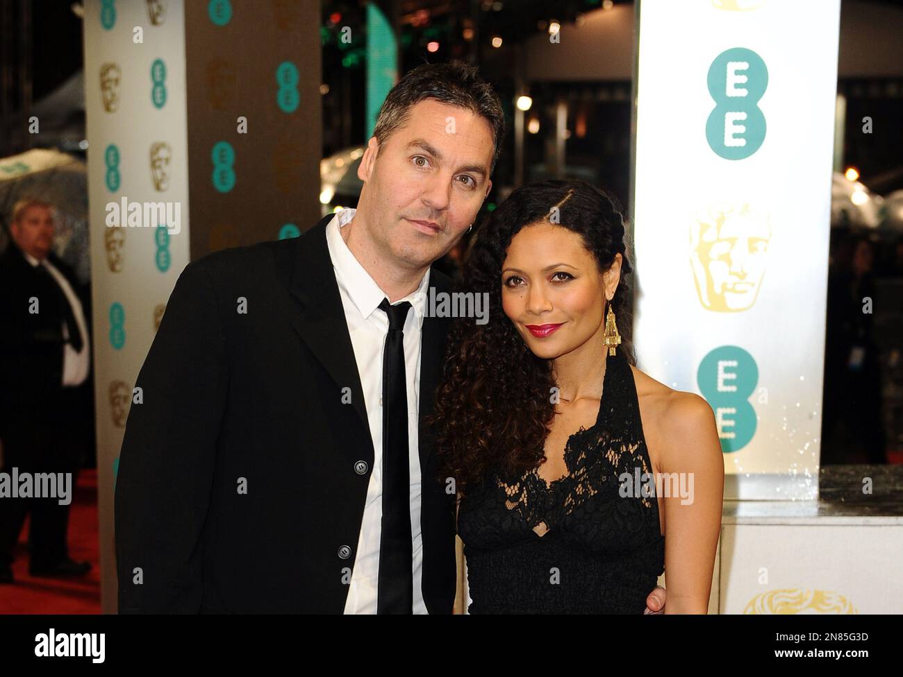 British film director Oliver Parker, left, and British actress Thandie ...