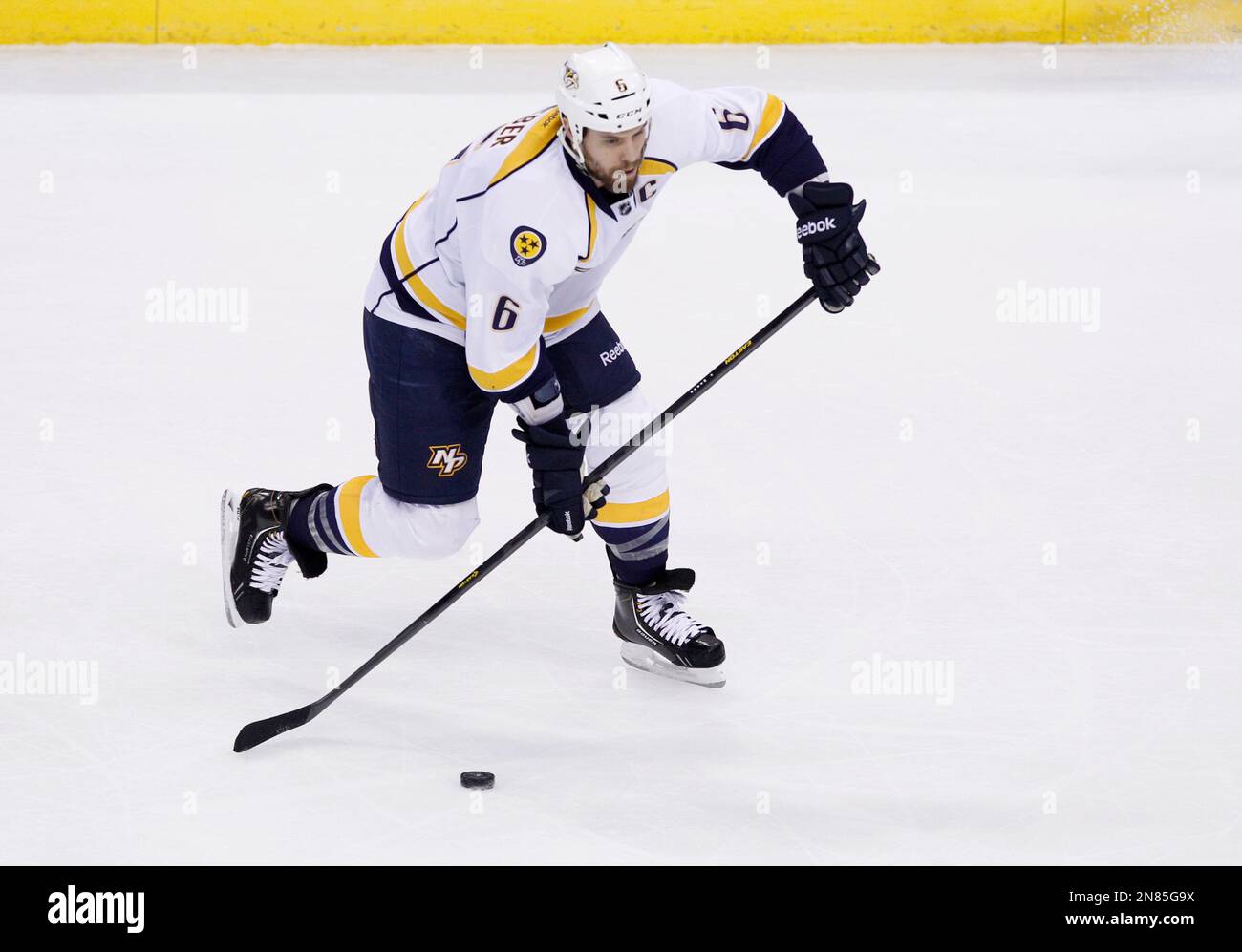 Nashville Predators defenseman Shea Weber (6) shown during an NHL ...