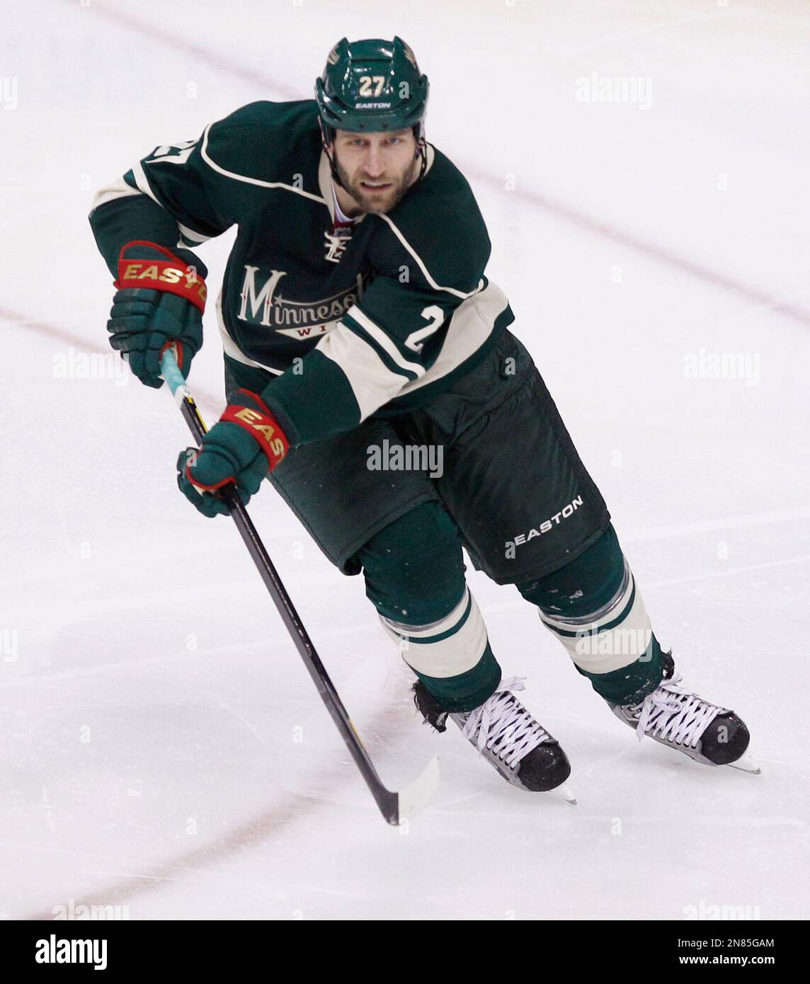 Minnesota Wild left wing Mike Rupp (27) shown during an NHL hockey game ...