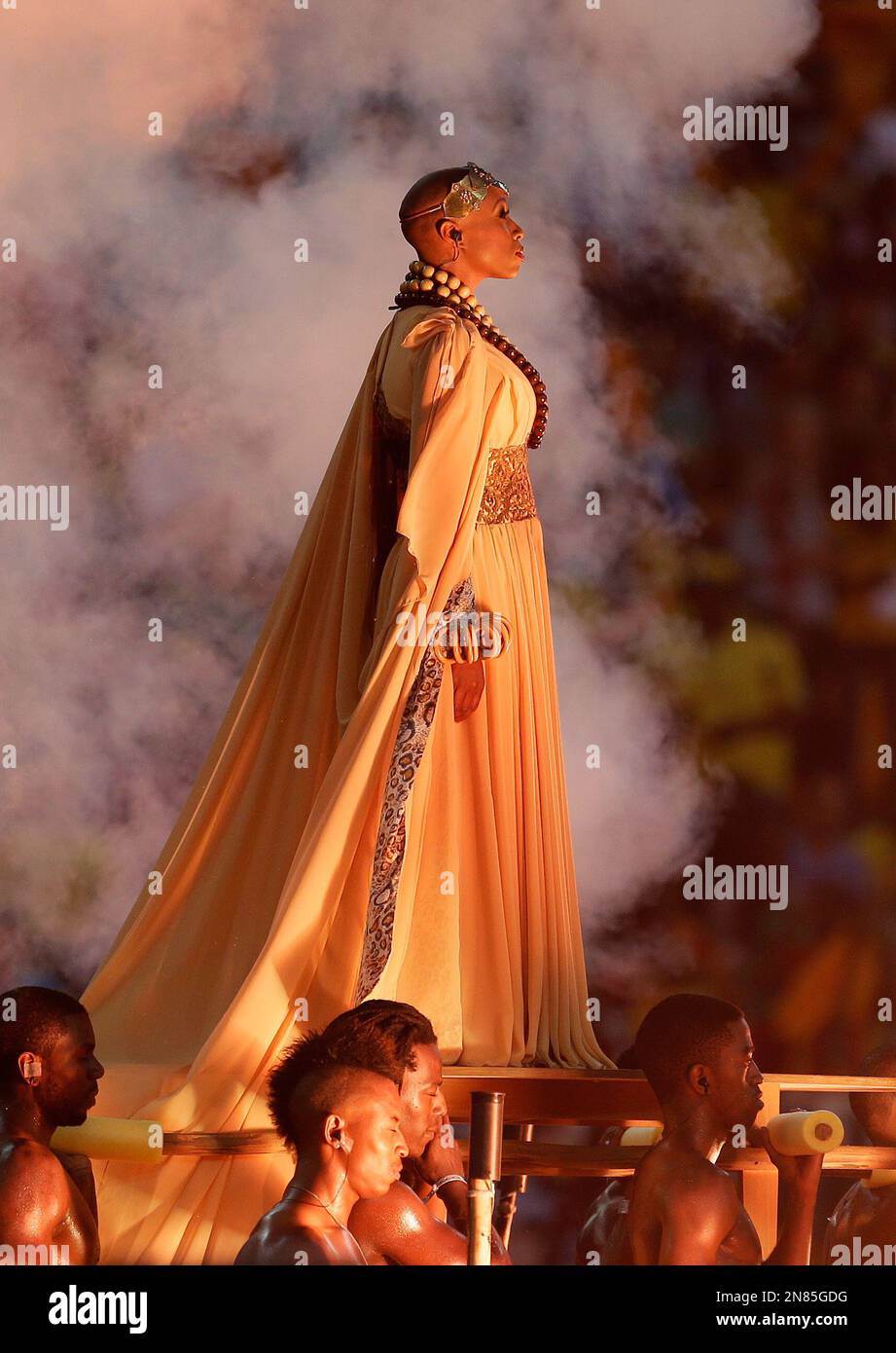 South African artist Zonke performs during the closing ceremony of the ...