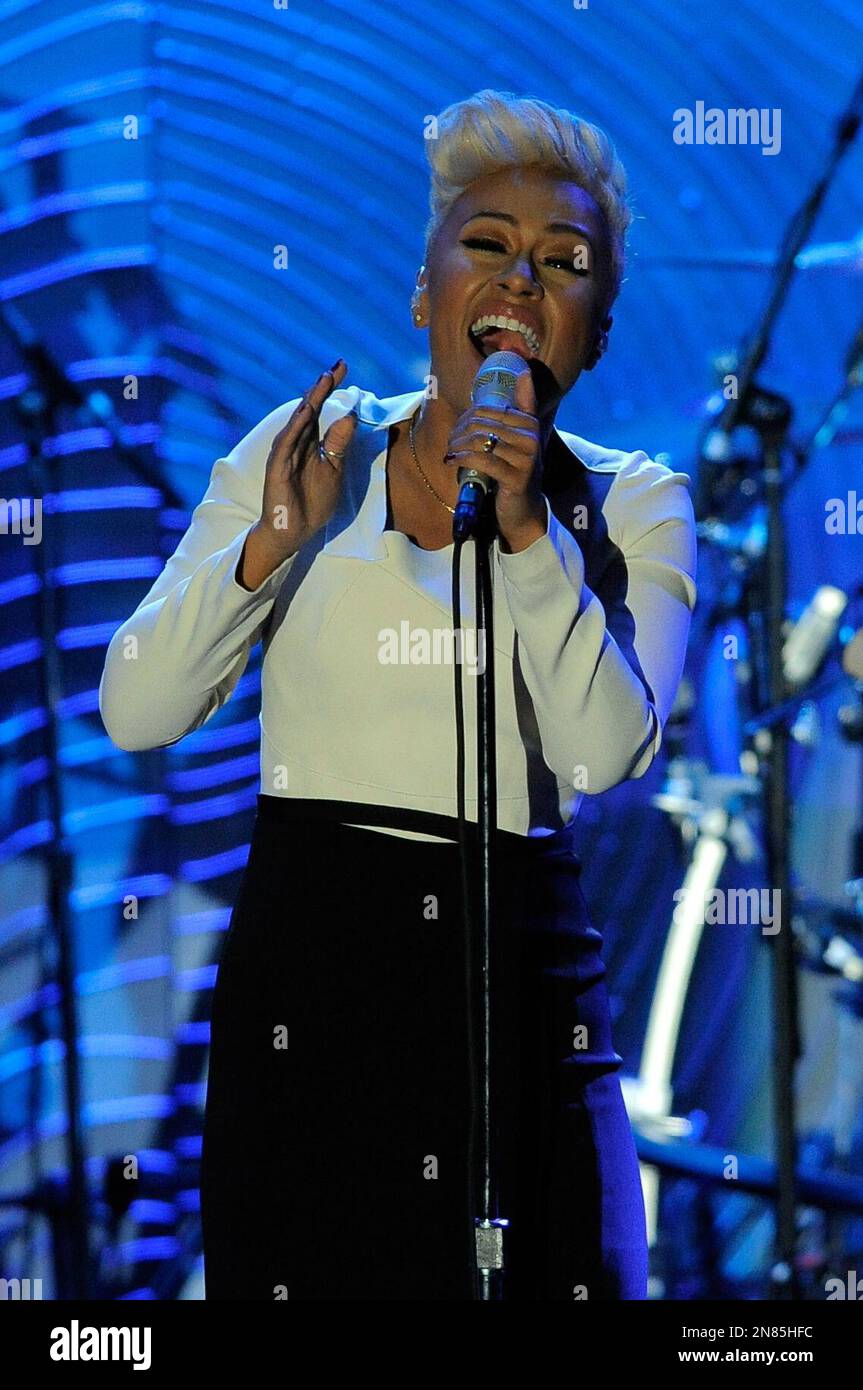 British recording artist Emeli Sande at the Clive Davis Pre-GRAMMY Gala ...