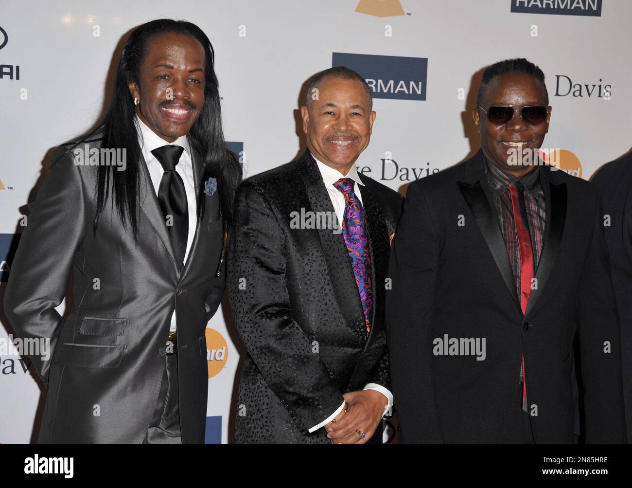 Members of the band Earth Wind & Fire arrive at the Clive Davis Pre ...