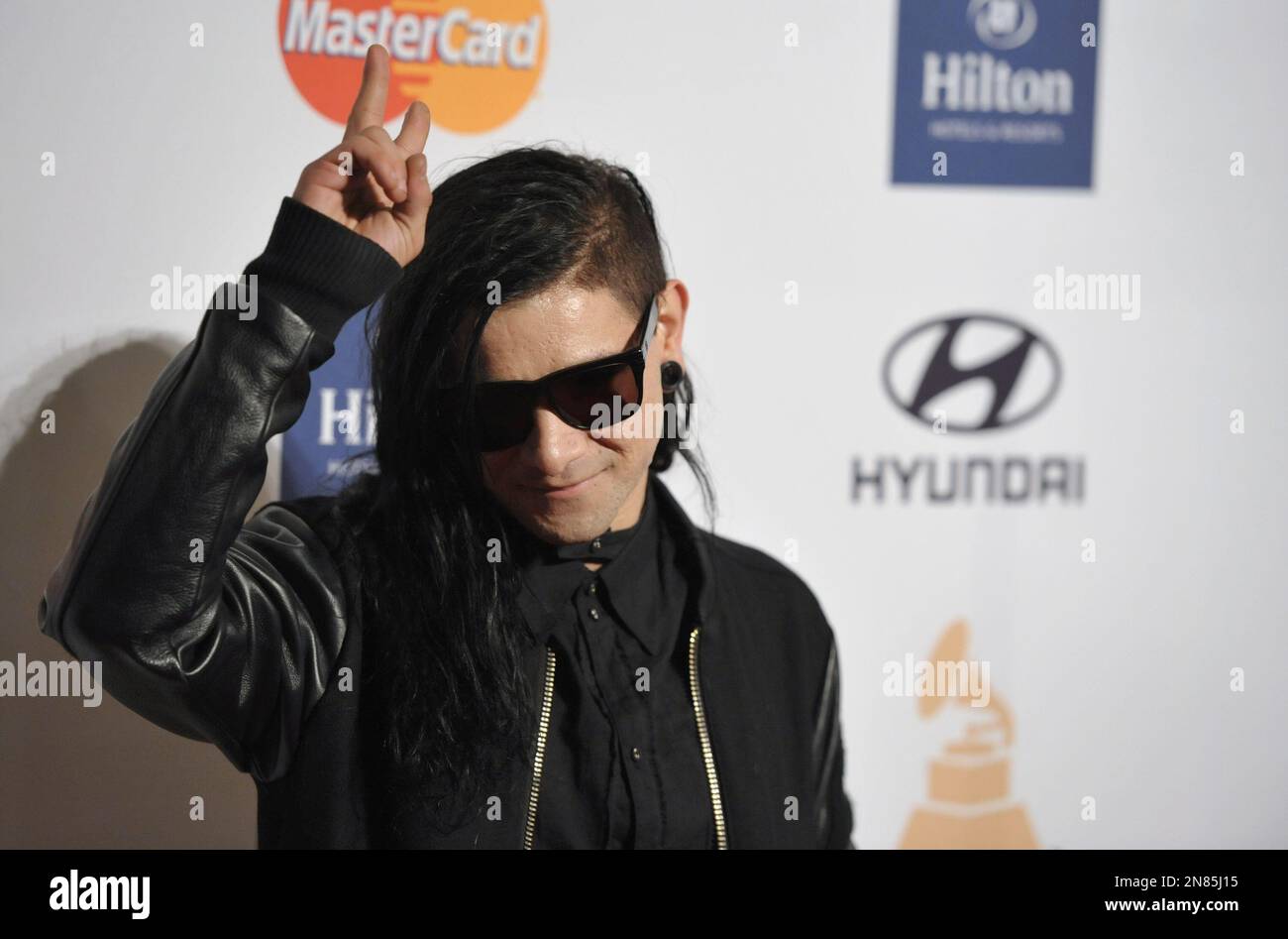 Recording artist Skrillex arrives at the Clive Davis Pre-GRAMMY Gala on ...