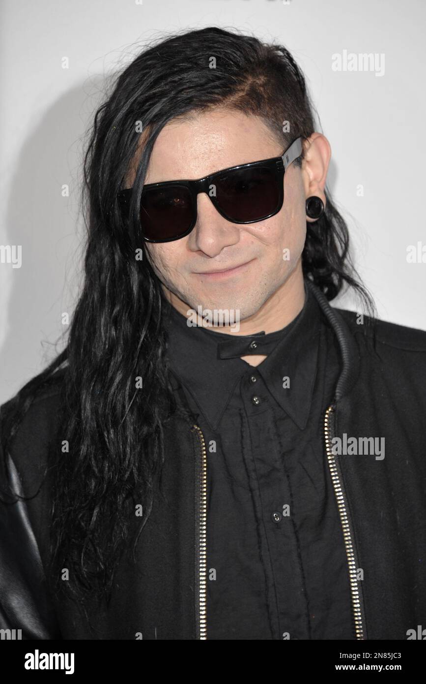 Recording artist Skrillex arrives at the Clive Davis Pre-GRAMMY Gala on ...