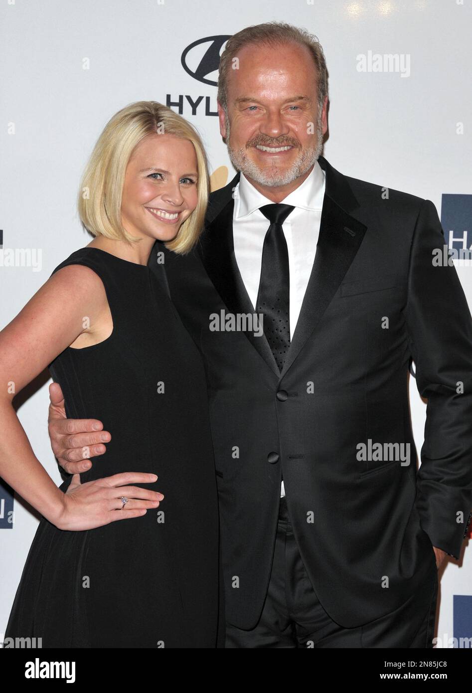 Kayte Walsh, left, and actor Kelsey Grammar arrive at the Clive Davis ...