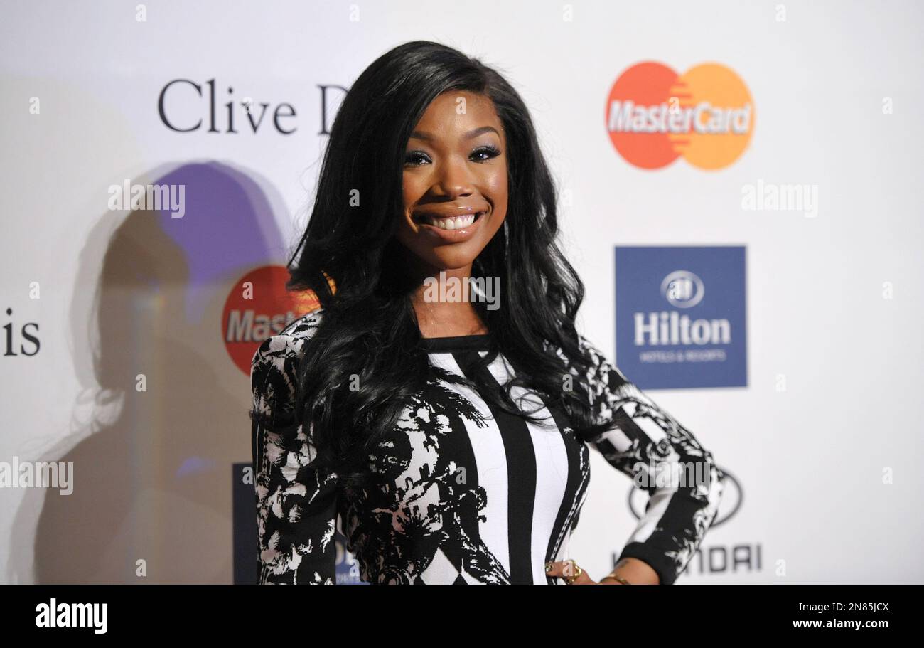 Recording artist Brandy arrives at the Clive Davis Pre-GRAMMY Gala on ...