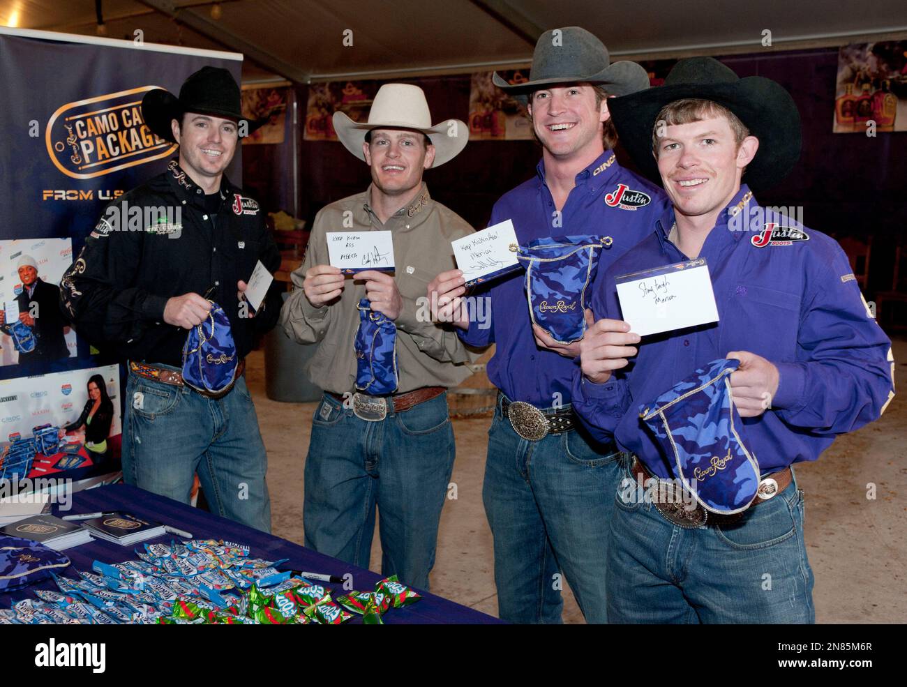 Crown Royal Riders Wesley Silcox (from left), Cody Whitney, Tilden ...
