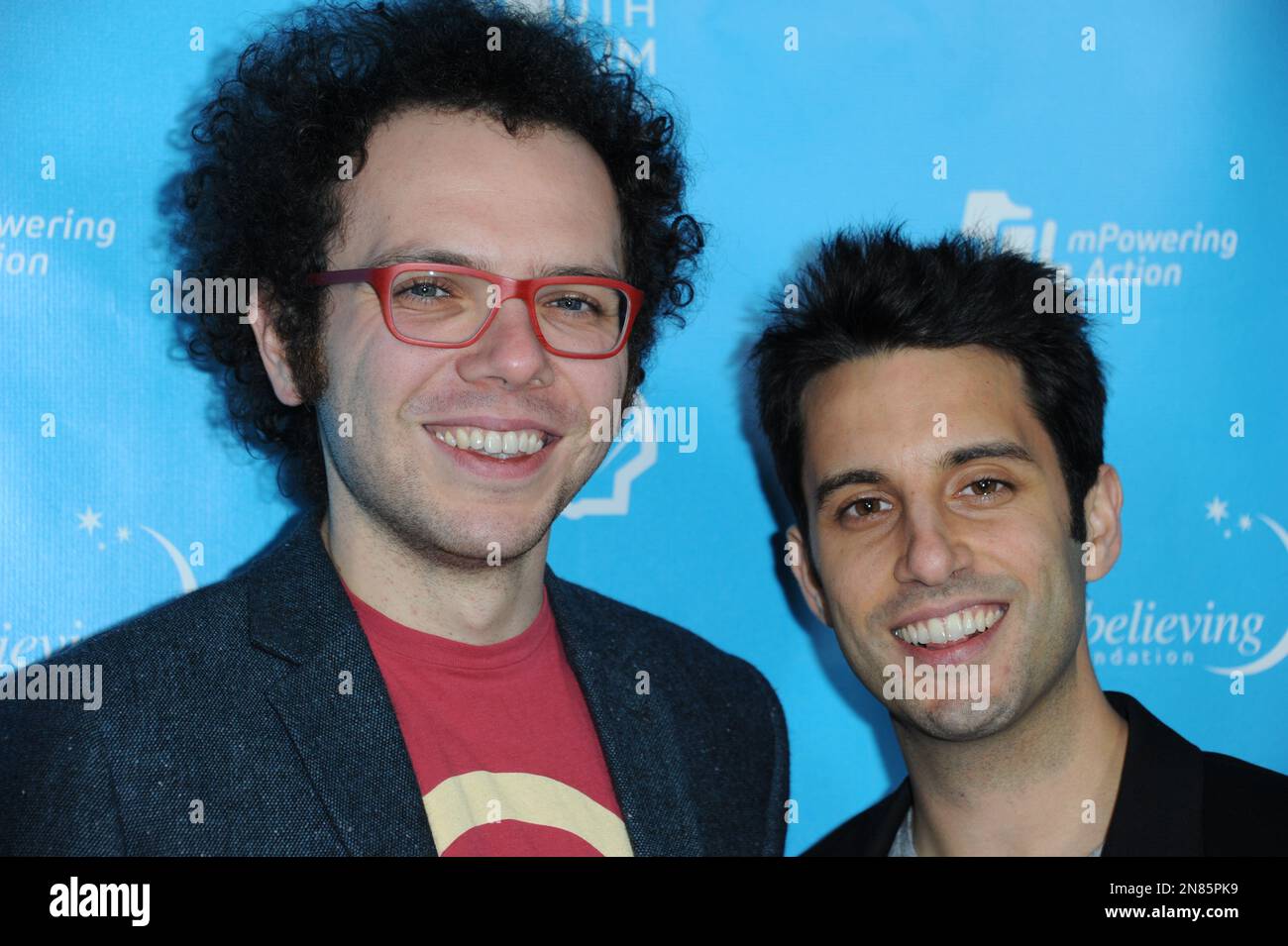 Ian Axel, left, and Chad Vaccarino arrive at the launch of the ...