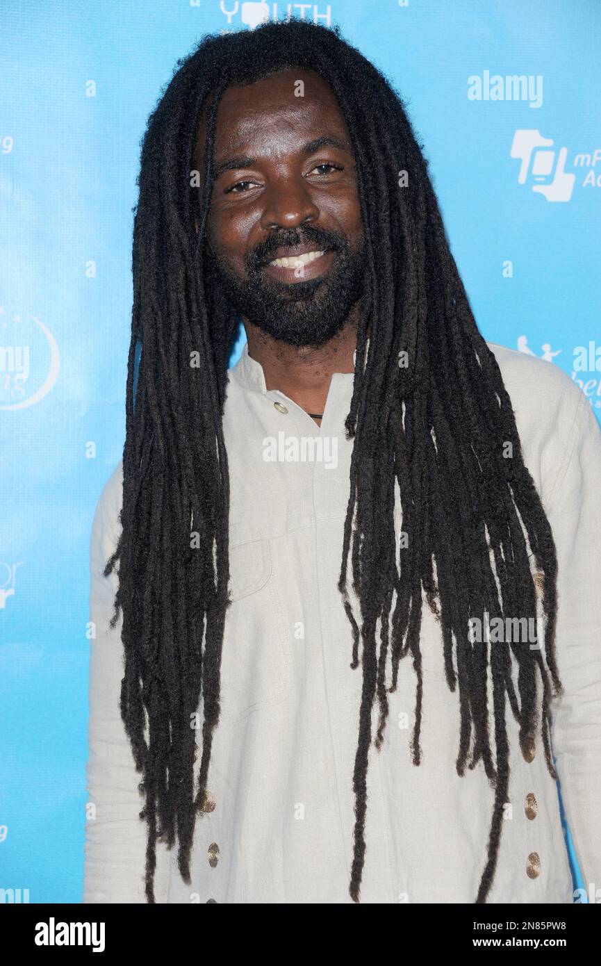 Rocky Dawuni arrives at the launch of the mPowering Action platform at ...
