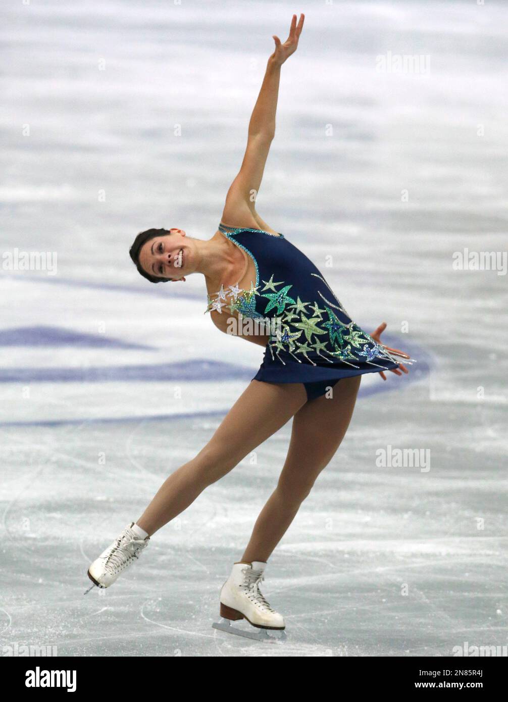Lejeanne Marrais of South Africa performs during the women's short ...