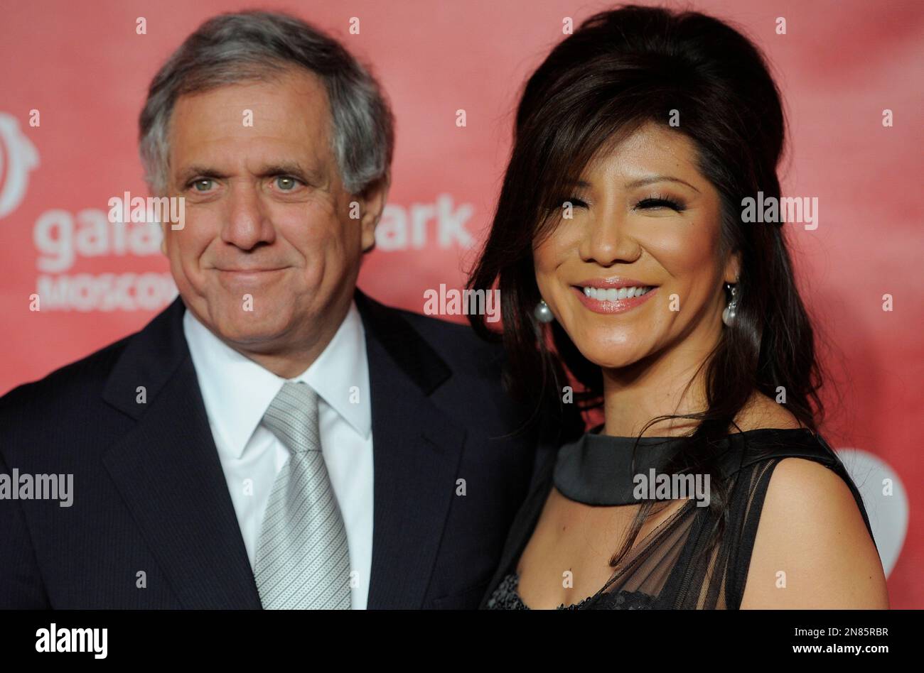 Leslie Moonves, left, president and CEO of CBS Corporation, and Julie ...