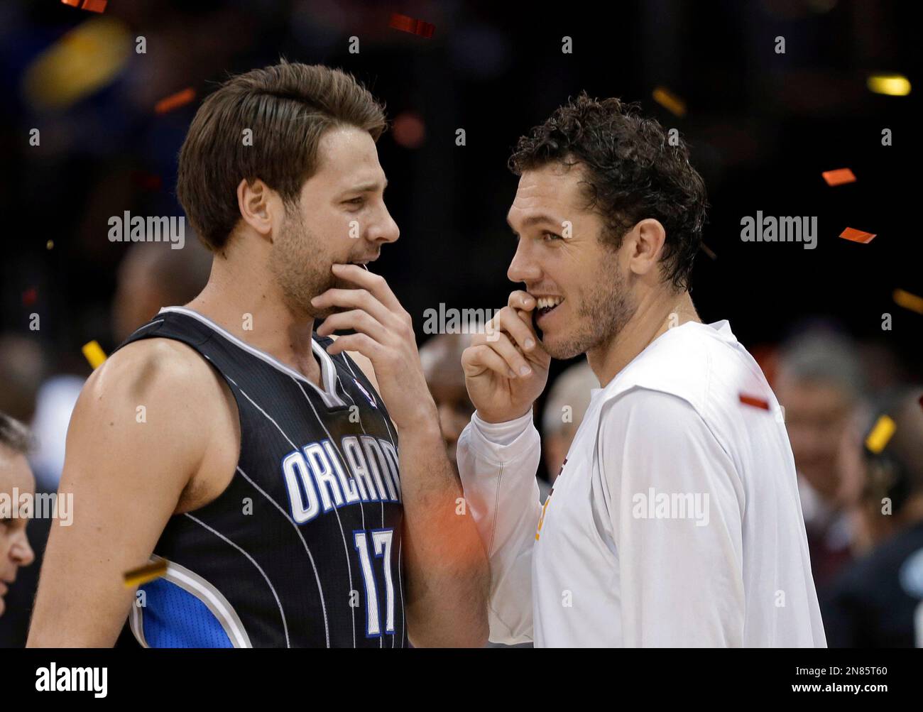 Orlando Magic's Josh McRoberts (17) and Cleveland Cavaliers' Luke ...