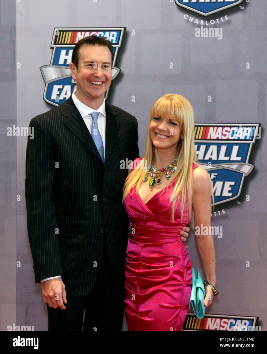 NASCAR driver Kurt Busch poses with his girlfriend, Patricia Driscoll ...