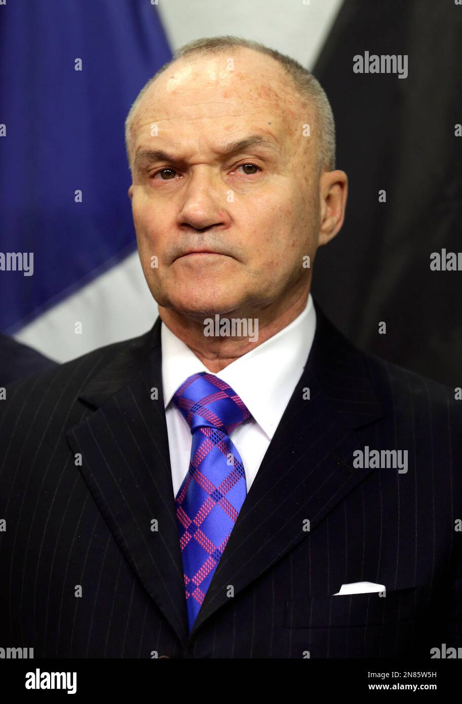 New York City Police Commissioner Ray Kelly attends a media briefing at ...