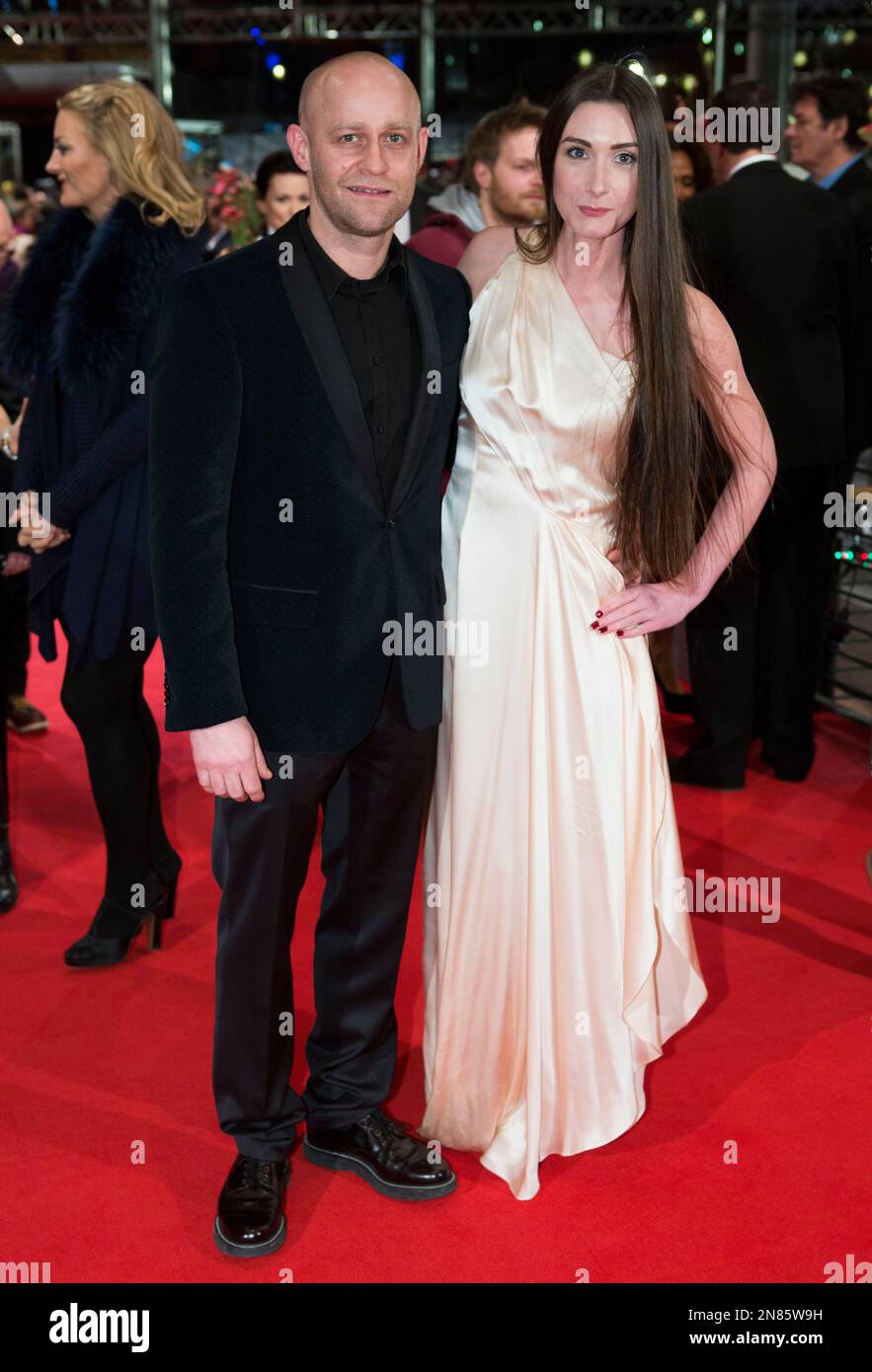 German actor Juergen Vogel, left, and his partner Michelle Gornick ...