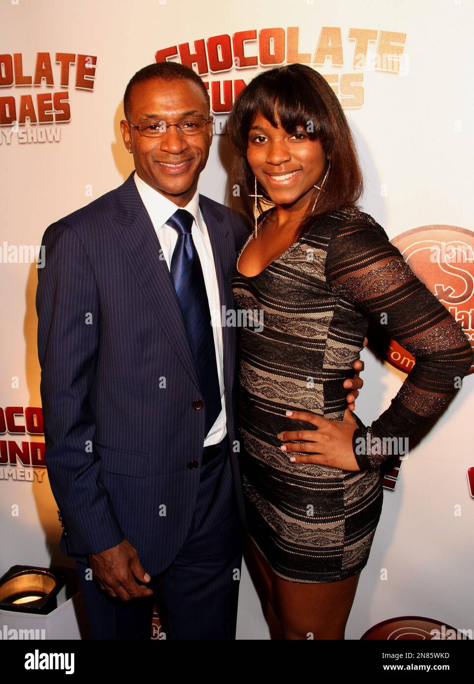 Actor Tommy Davidson and his daughter attend Chocolate Sundaes Comedy ...
