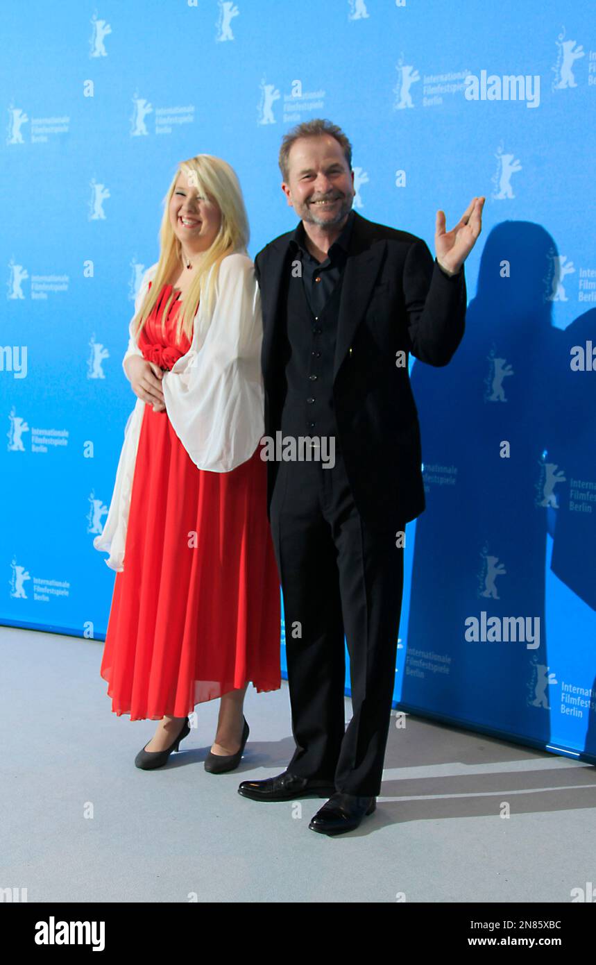 Actress Melanie Lenz and director Ulrich Seidl pose at the photo call ...