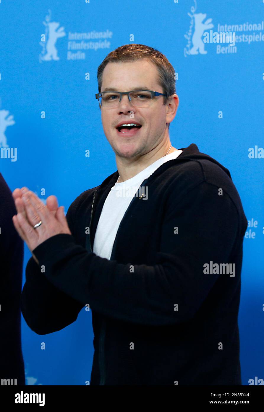 Actor Matt Damon poses at the photo call for the film Promised Land at ...