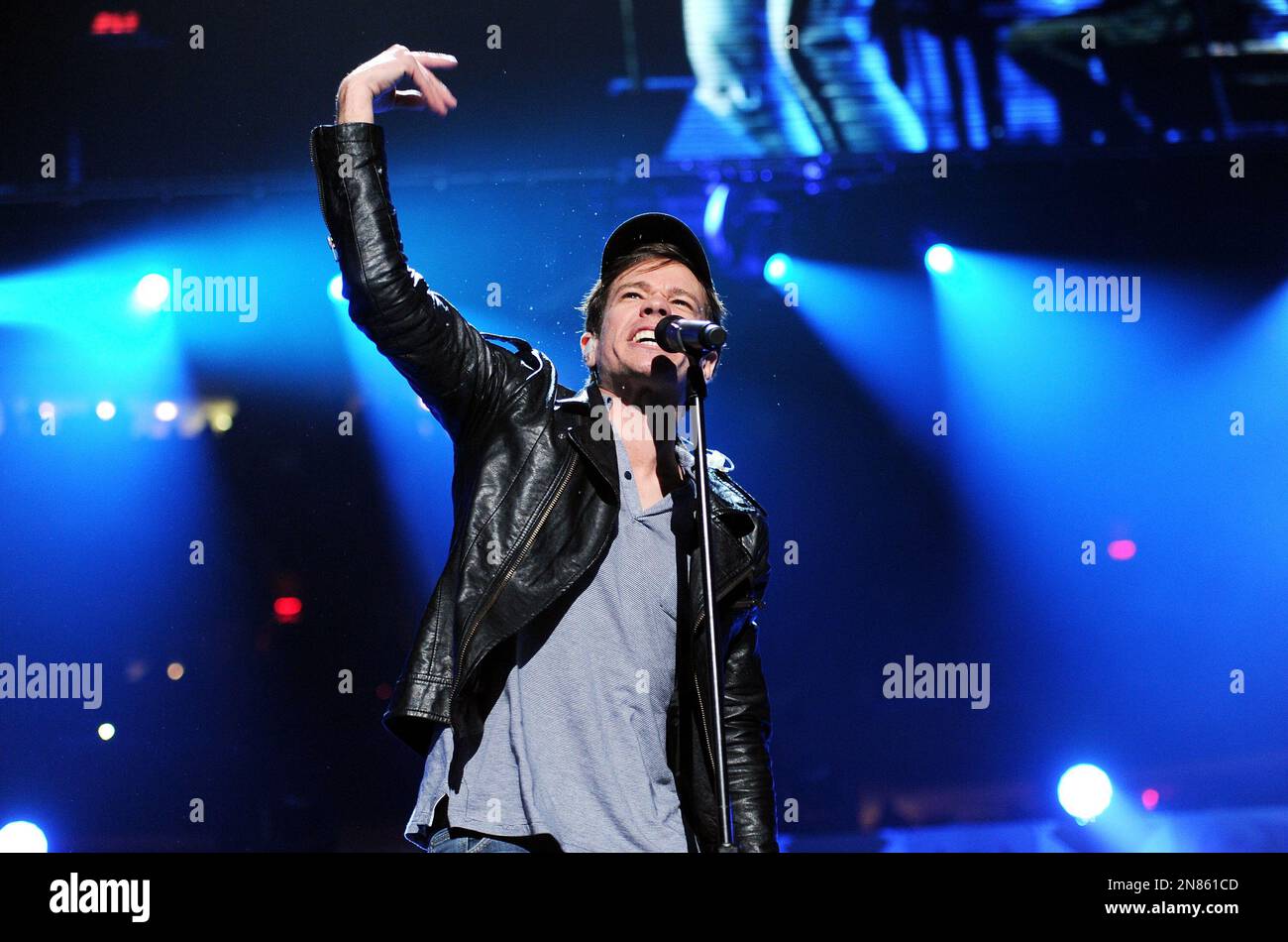 Singer Nate Ruess of the band fun. performs at Z100's Jingle Ball 2012 ...