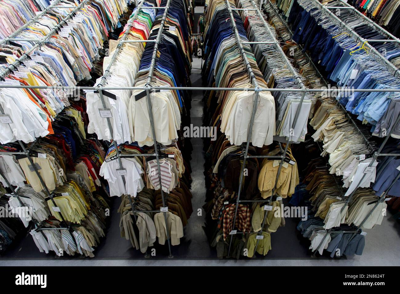 Costumes in the warehouse at Angels The Costumiers in Hendon, London ...