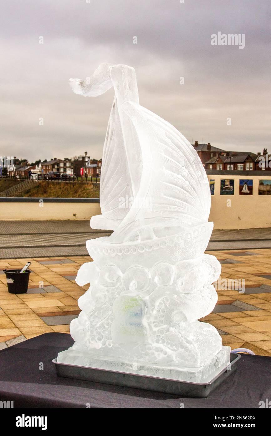 Lytham St. Annes, Lancashire. 11 Feb 2023 Ice sculpting festival ...