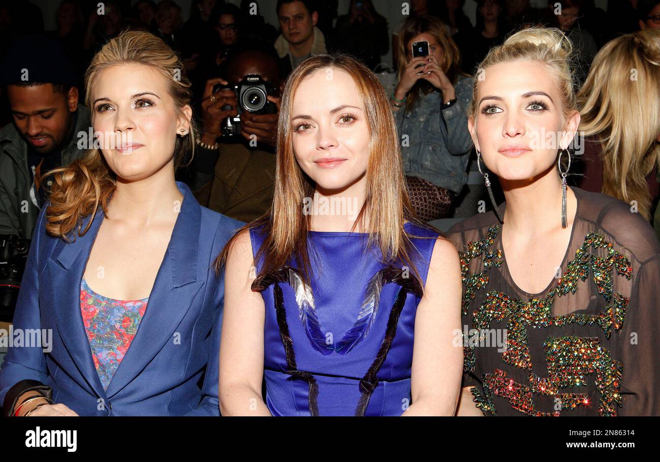 Maggie Grace, from left, Christina Ricci and Ashlee Simpson attend the ...