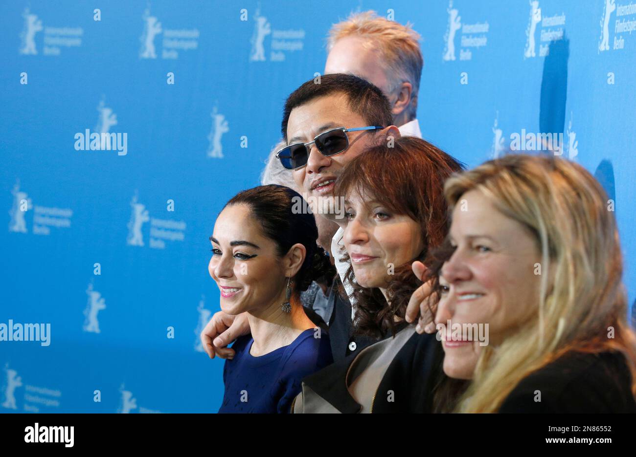 From left jury members Shirin Neshat, jury president Wong Kar Wai ...