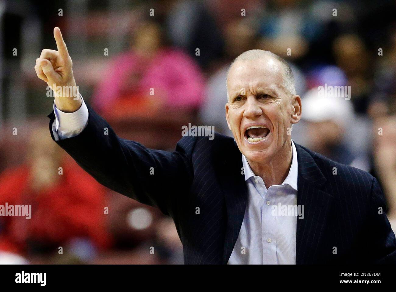 Philadelphia 76ers head coach Doug Collins directs his team during the ...