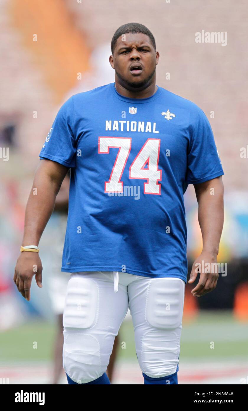 New Orleans Saints offensive tackle Jermon Bushrod (74) of the NFC ...