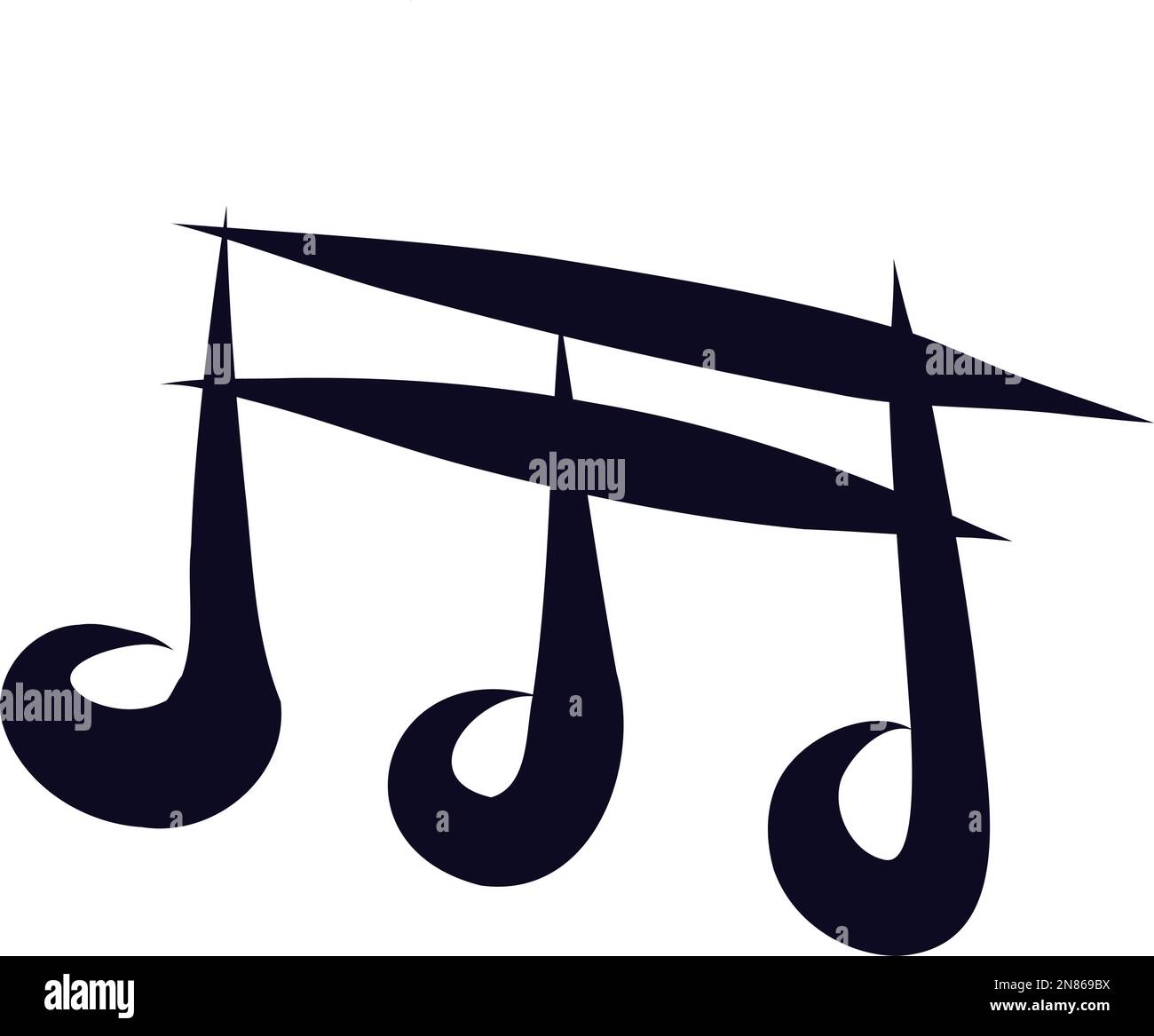 Black musical notes. Vector illustration of musical notes EPS10 Stock ...
