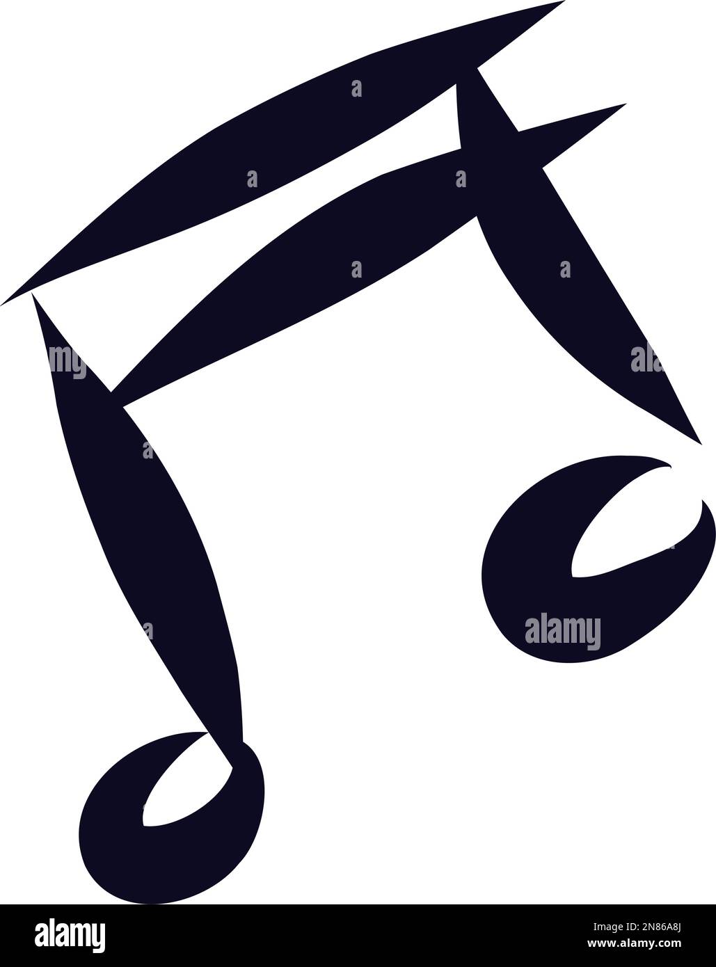 Black musical notes. Vector illustration of musical notes EPS10 Stock ...