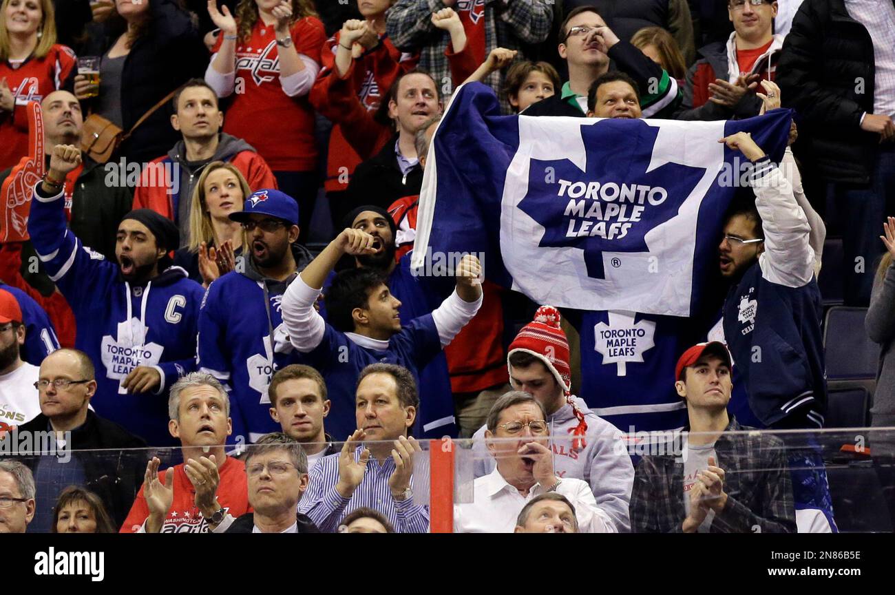 Toronto Maple Leafs fans cheer their team in the third period of an NHL ...
