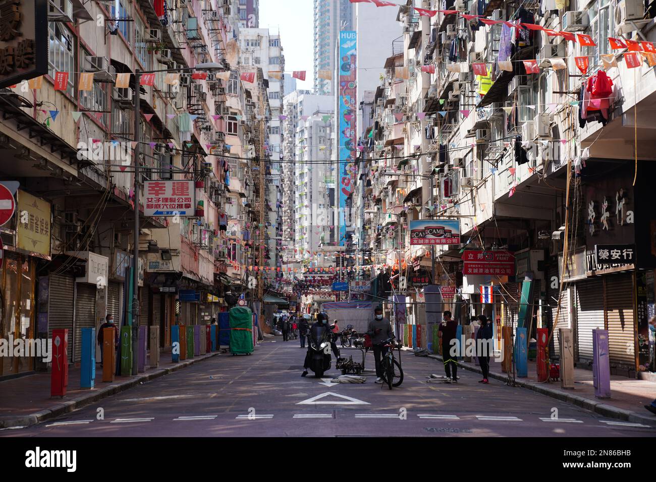 Less people after lockdown under COVID-19 Temple Street, at Jordan ...