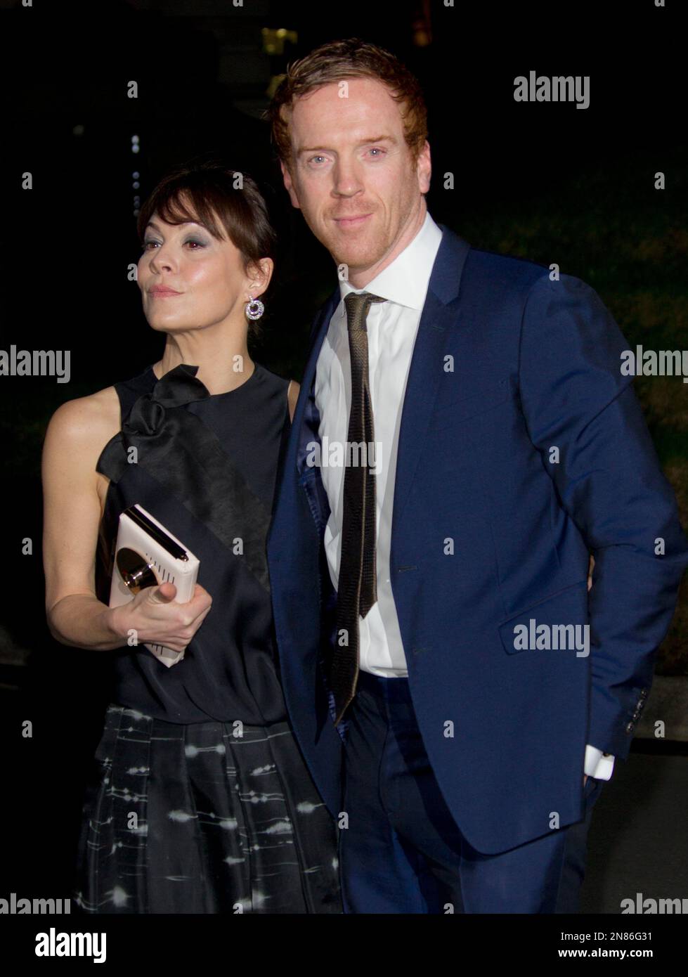 Damian Lewis and wife Helen McCrory arrive at the 40th London Evening ...