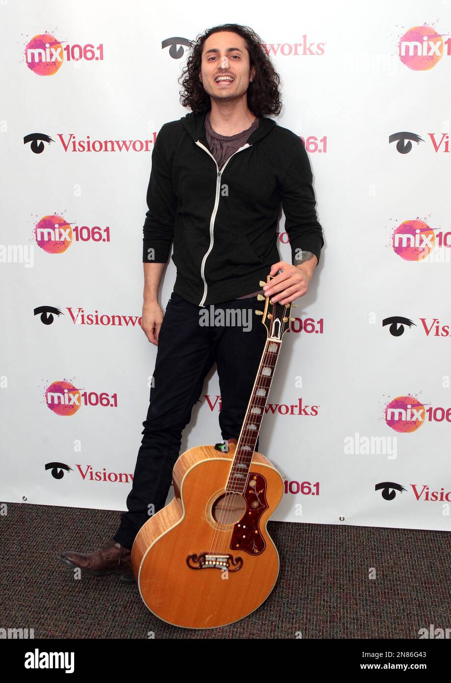 Singer-songwriter Keaton Simons visits radio station WISX Mix 106.1 ...