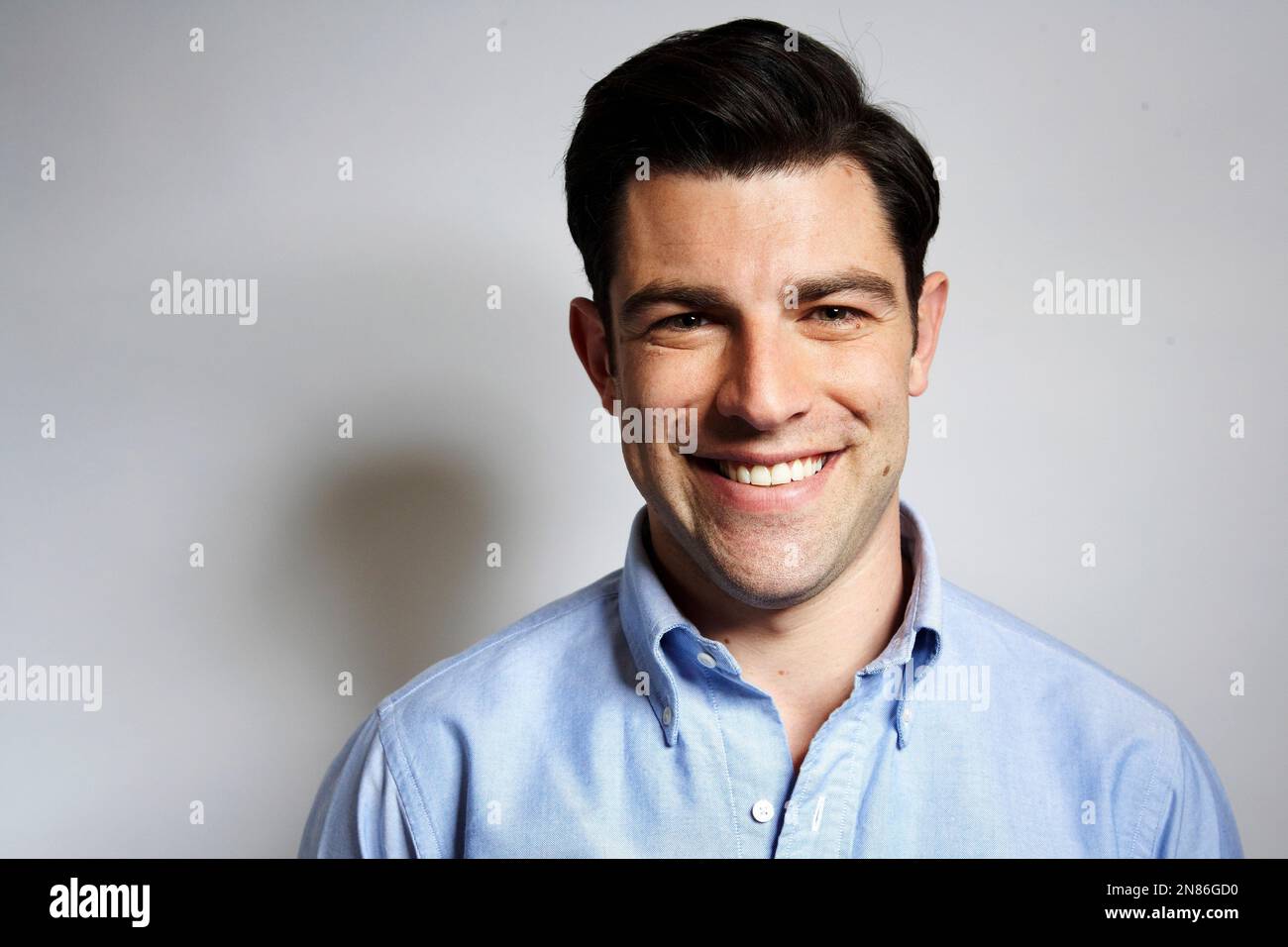 This Jan. 29, 2013 photo shows American actor Max Greenfield posing for ...