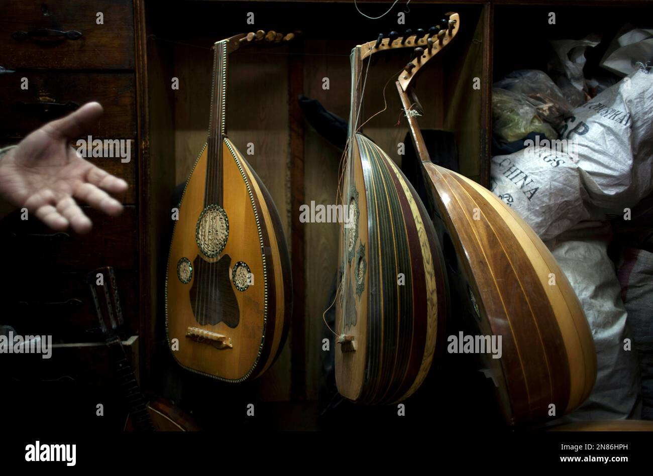 In this Tuesday, Jan. 8, 2013 photo, Egyptian musical instrument ...