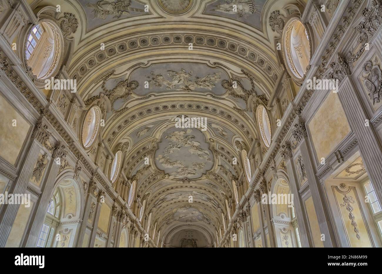 The Great Hall at Palace of Venaria - architectural masterpiece of the ...