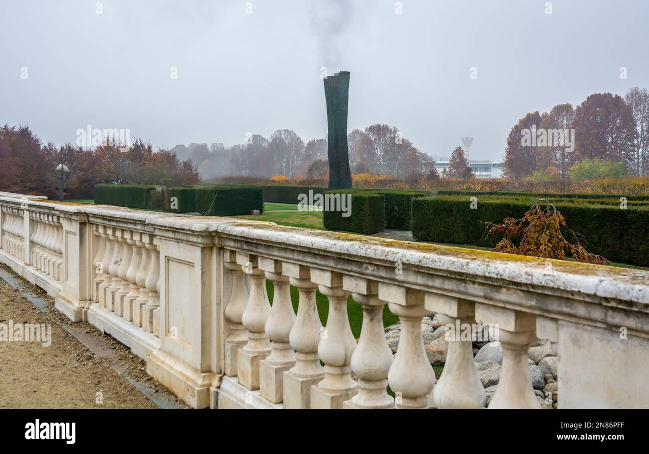 The garden of Fluid Sculpture of Giuseppe Penone artist at Venaria ...