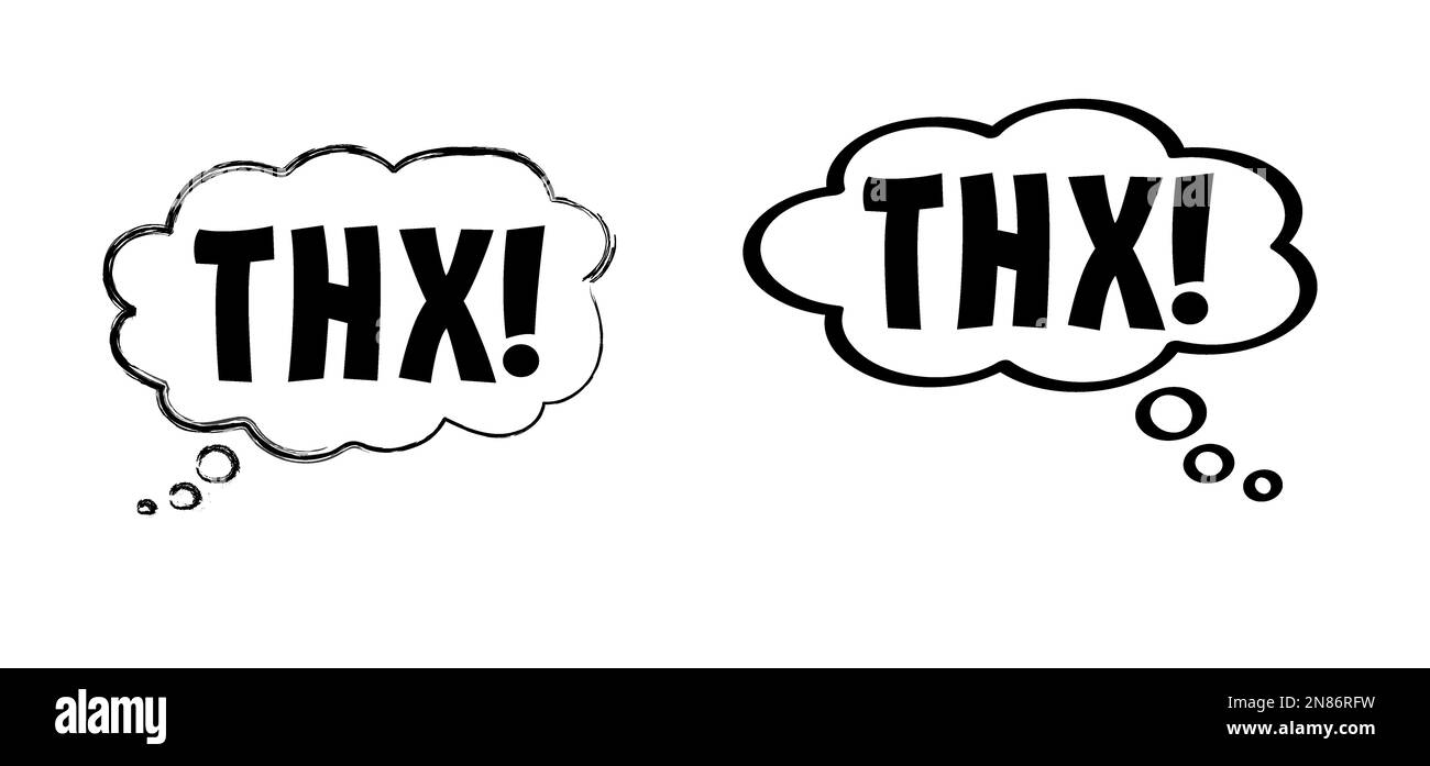 Slogan thx means thank you sign language. Cartoon drawn thx. Empty ...