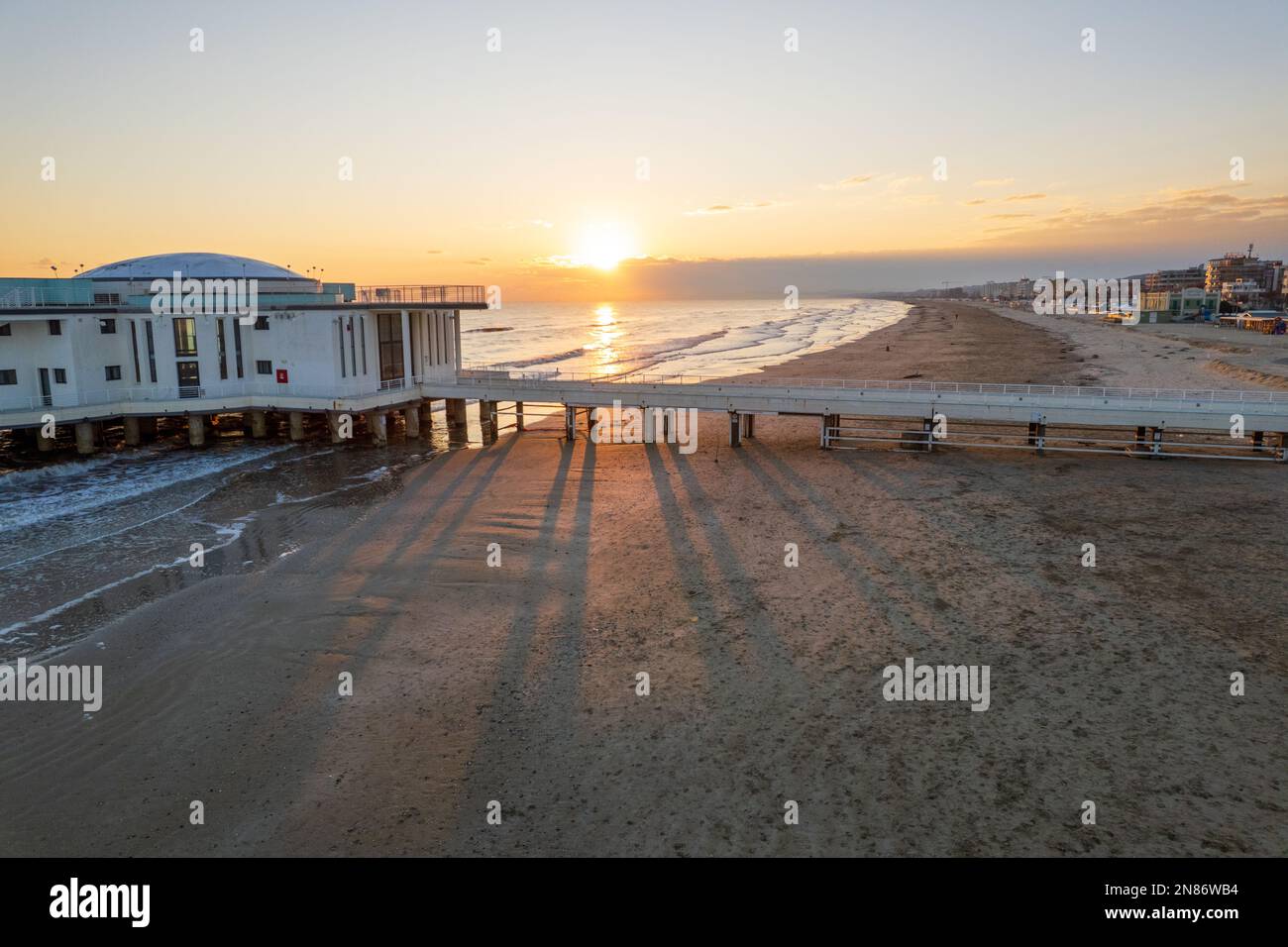 Aerial view of Italian coast in Senigallia town Stock Photo - Alamy