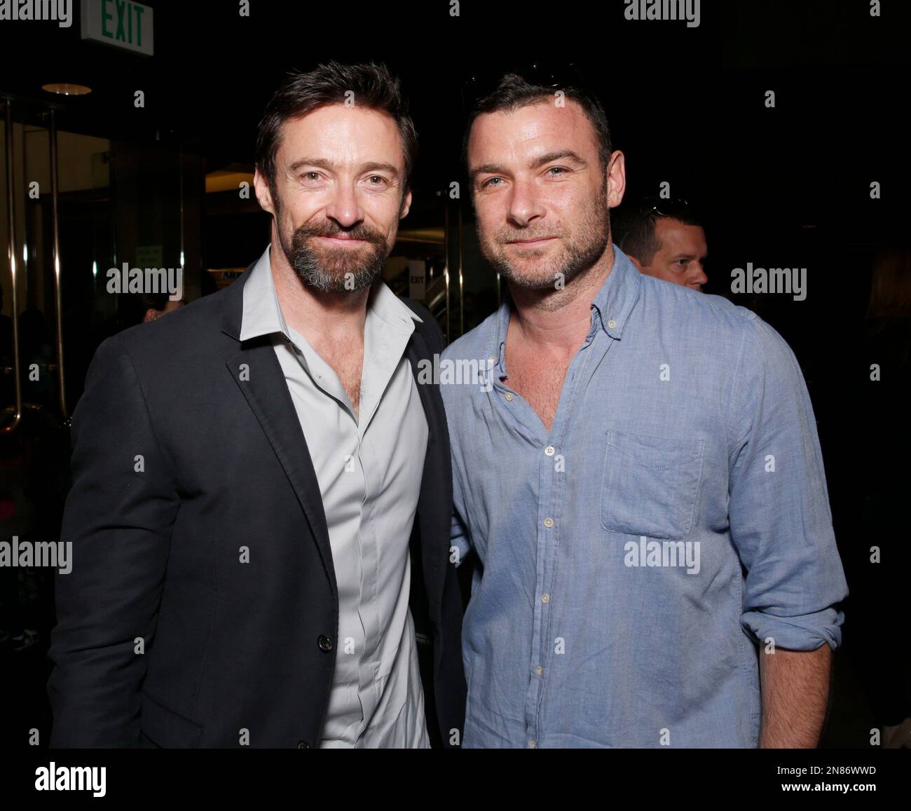 Hugh Jackman and Liev Schreiber attend the LA premiere of "Escape from ...