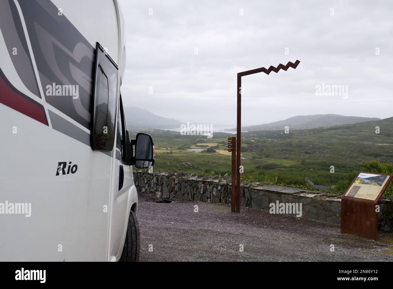Gour Wave logo metal sign for wild atlantic way discovery points in ...
